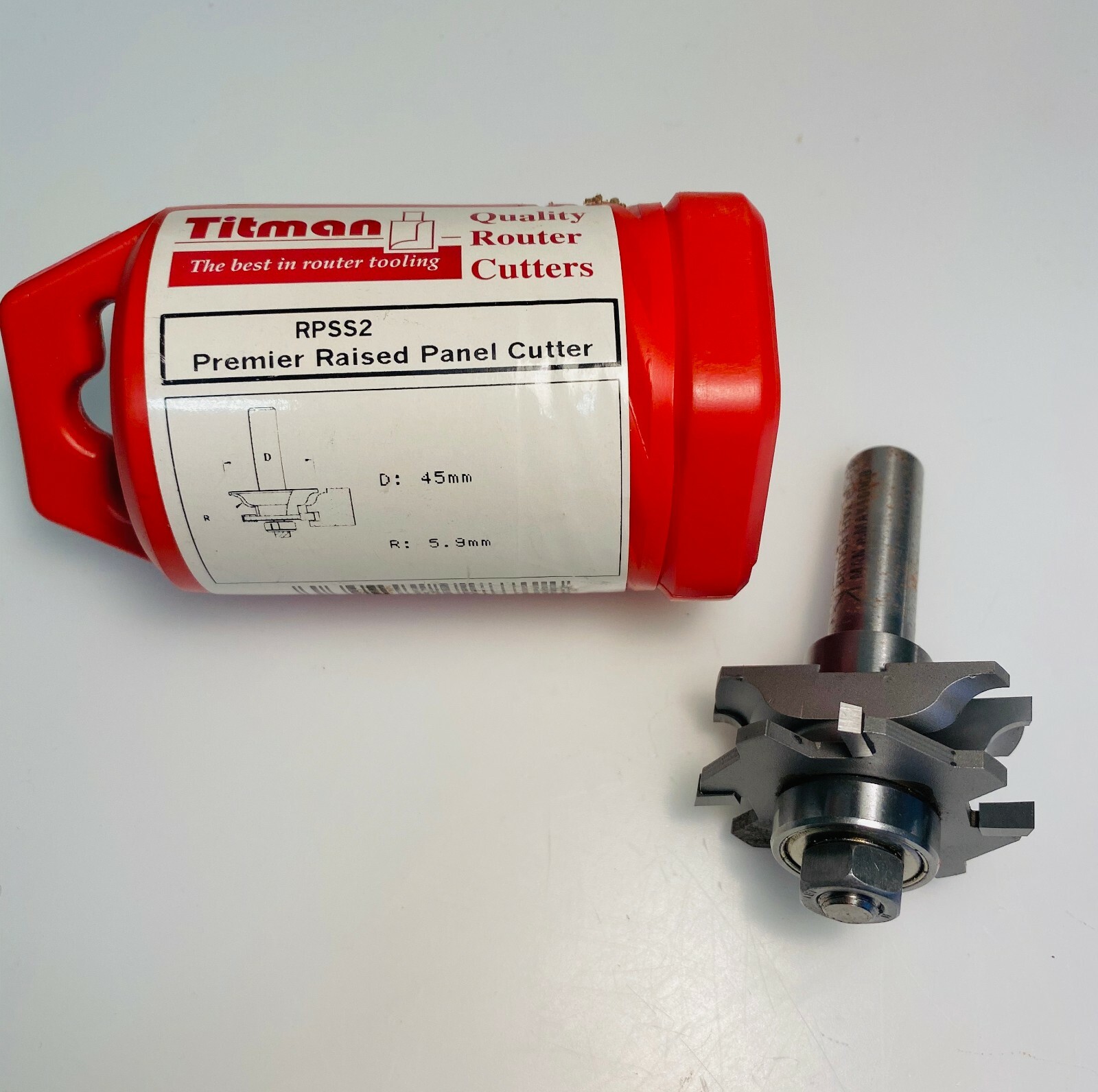 TITMAN RPSS2*1/2" Raised Panel Cutter D=45mm | L1=4mm Profile Scribe ...