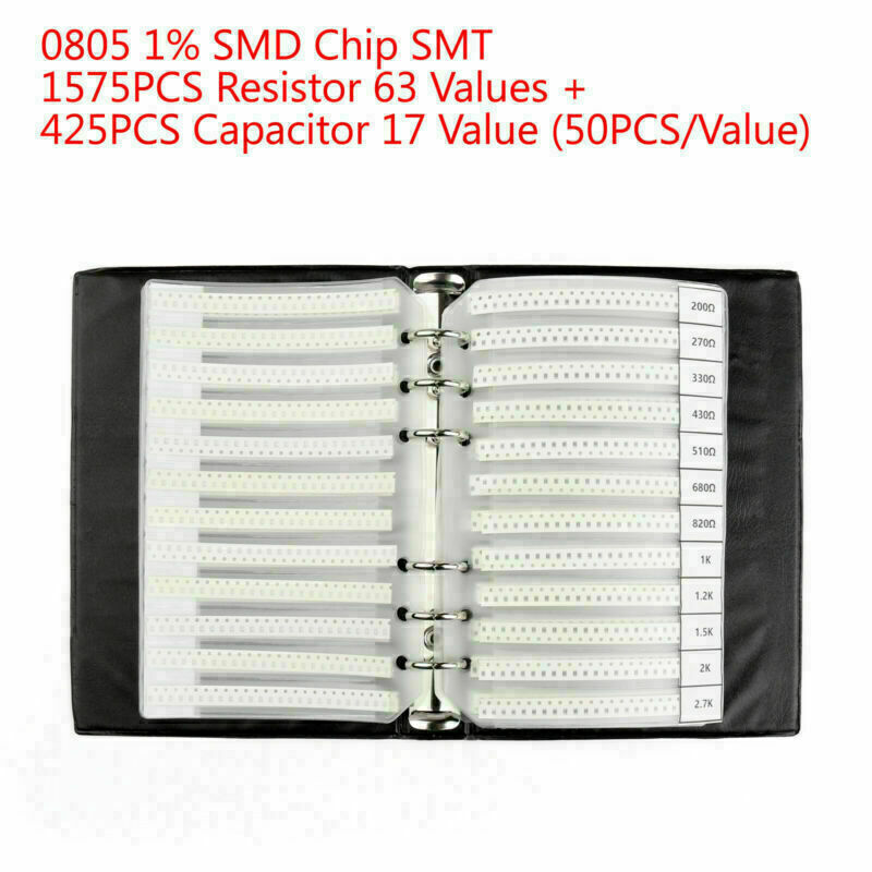 2000PC 0805 1% SMD Chip SMT Resistor 63 Values+Capacitor 17 Value ...