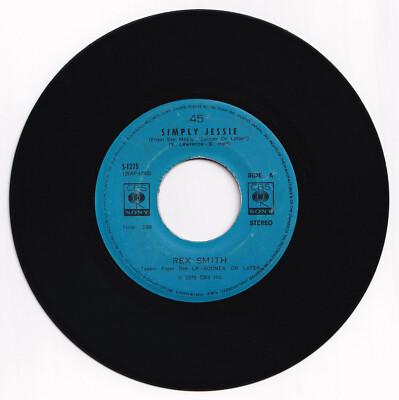 Philippines REX SMITH Simply Jessie / Love Street 45 rpm Vinyl Record ...
