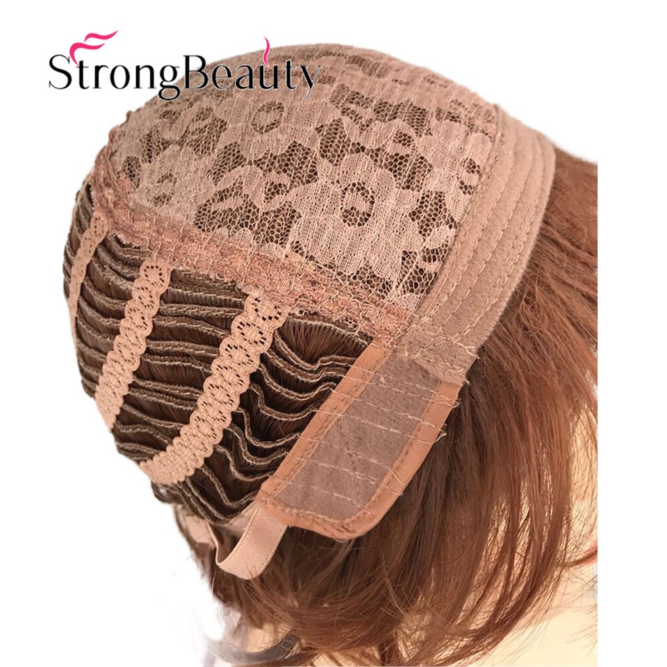 Women Short Wavy Curly Layered Bangs Hair Wig Synthetic Wigs Natural ...