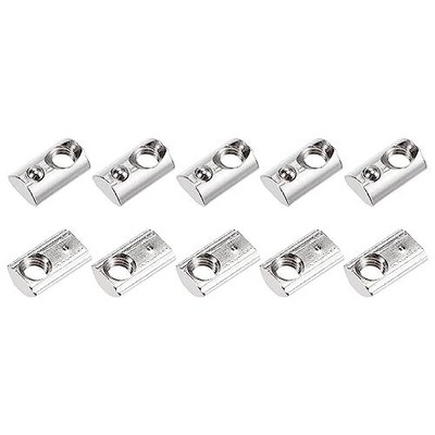 Roll in Spring T Nuts (M5x14mm) 15Pcs, Carbon Steel Spring Loaded T Nut ...