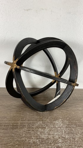 Black & Gold Banded Decorative Sphere - Medium | eBay