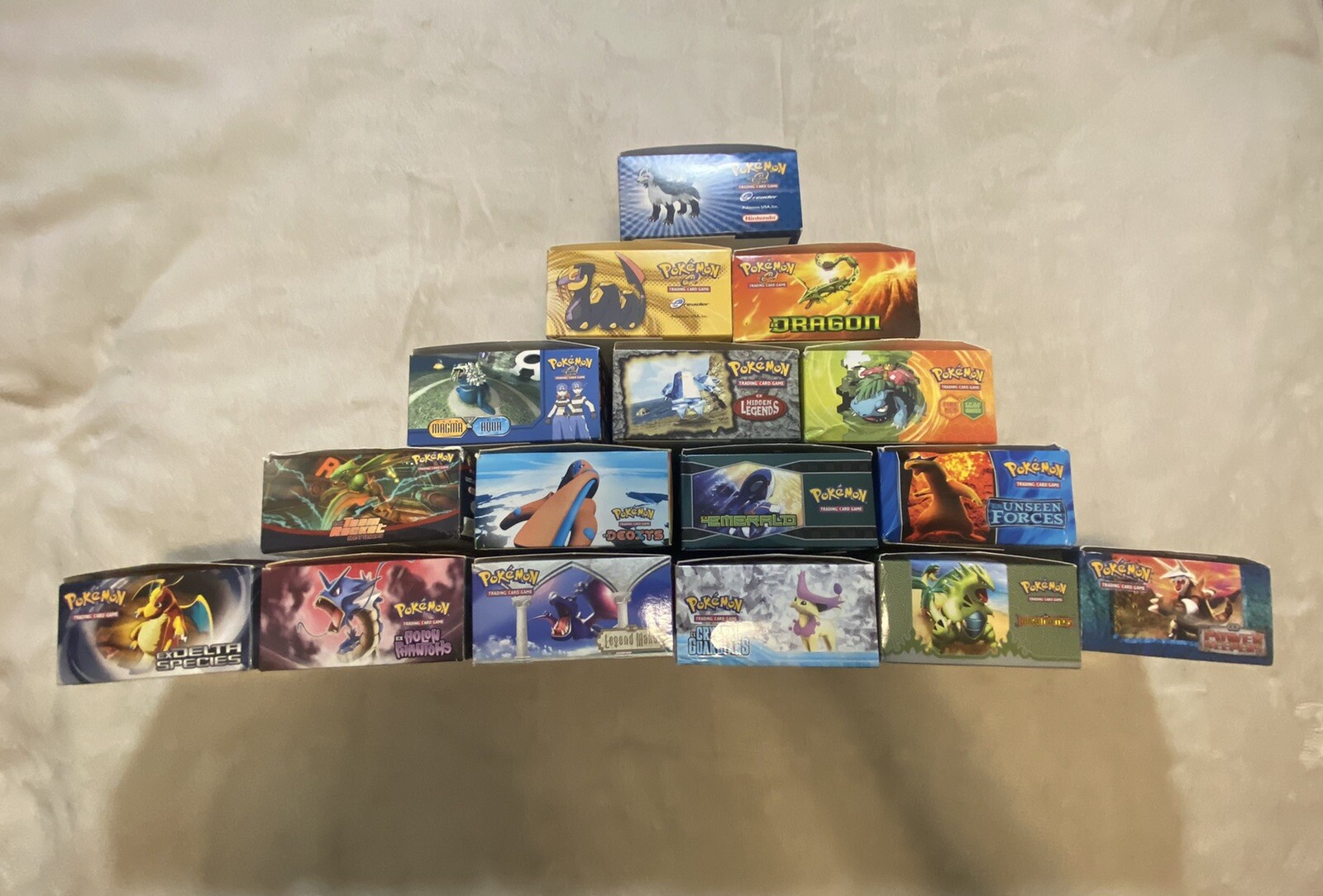 ⭐️💎⭐️Complete Pokémon Ex Series Empty Booster Box Set! 16 Boxes! ⭐️💎⭐️ ...