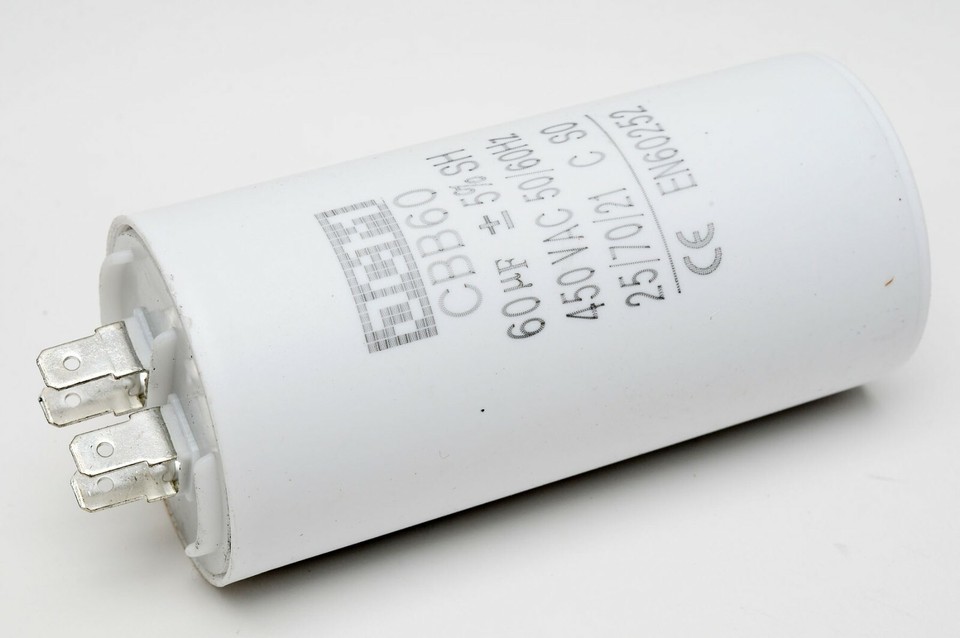 60UF 450VAC Motor Run Capacitor 450V AC CBB60 60 UF Round White 50/60HZ ...