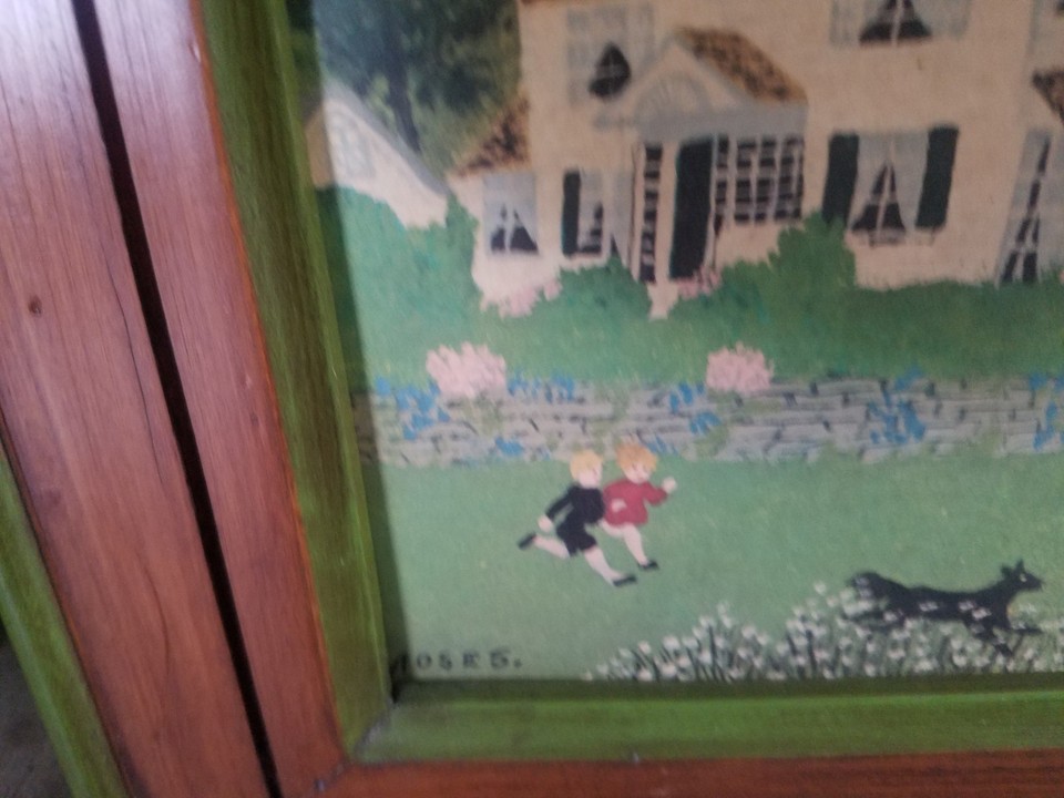 2 " Grandma Moses" Anna Marie Robertson Signed Framed Lithographs On ...