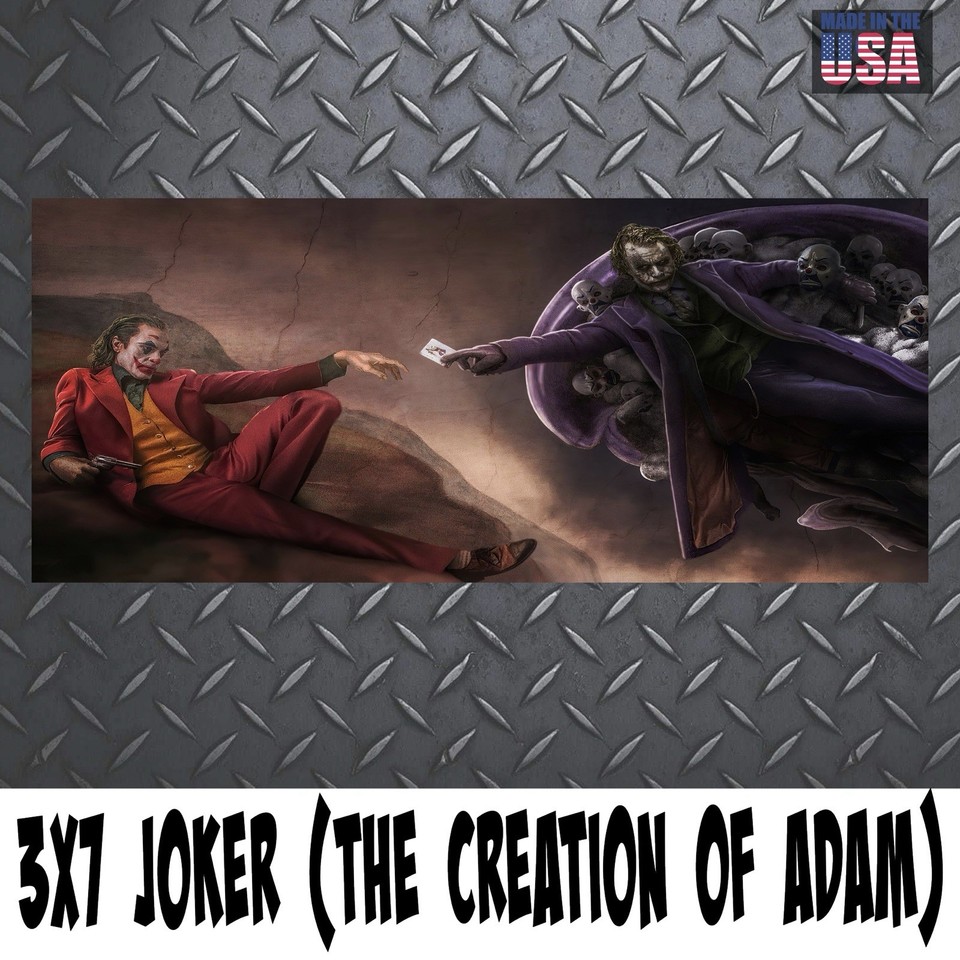 Joker (Creation of Adam) 3x7 DECAL DC Comics Windshield Laptop Batman ...