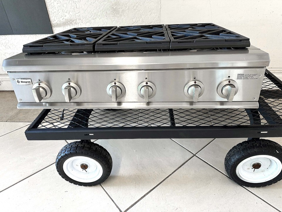 GE MONOGRAM PROFESSIONAL SERIES ZGU36N6H2SS 36" NATURAL GAS RANGETOP ...
