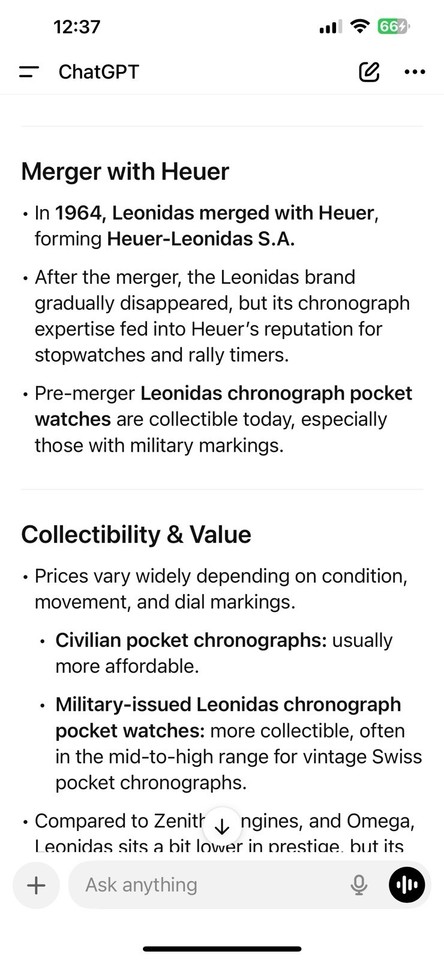 Leonidas Chronograph Pocket Watch Stop Watch Working Before Tag Heuer ...
