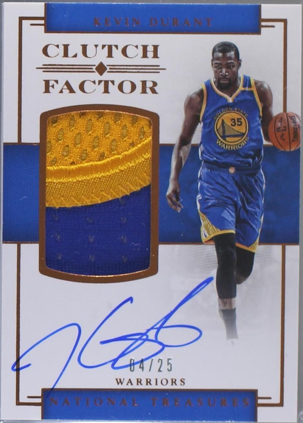 2016-17 Panini National Treasures - Clutch Factor Kevin Durant #4 ...