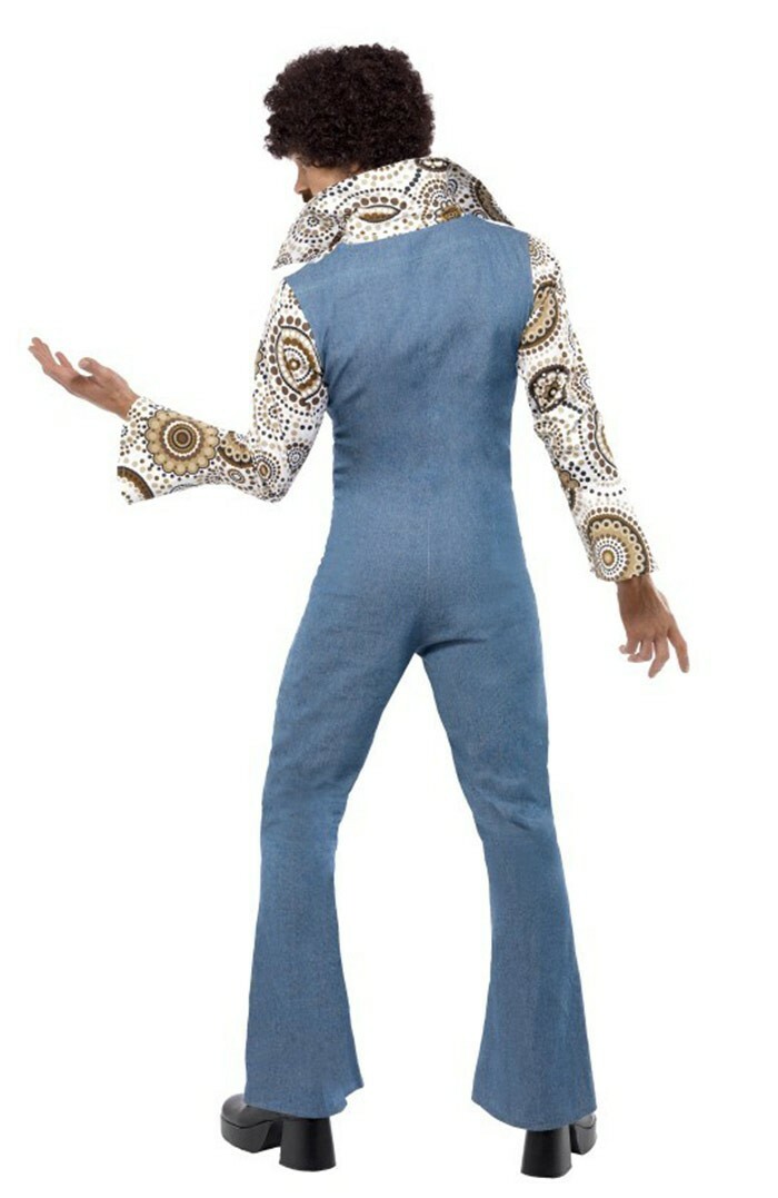 Mens 60s 70s 1960s Hippie Groovy Costume Halloween Retro Hippy Disco ...