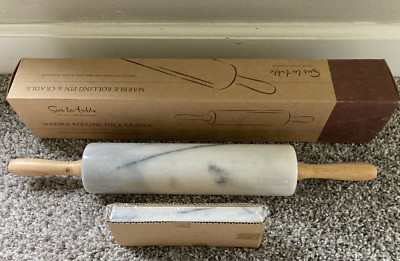 SUR LA TABLE WHITE MARBLE ROLLING PIN & CRADLE NIB | eBay