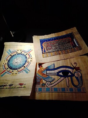 Set of 3 egyptian Papyrus | eBay