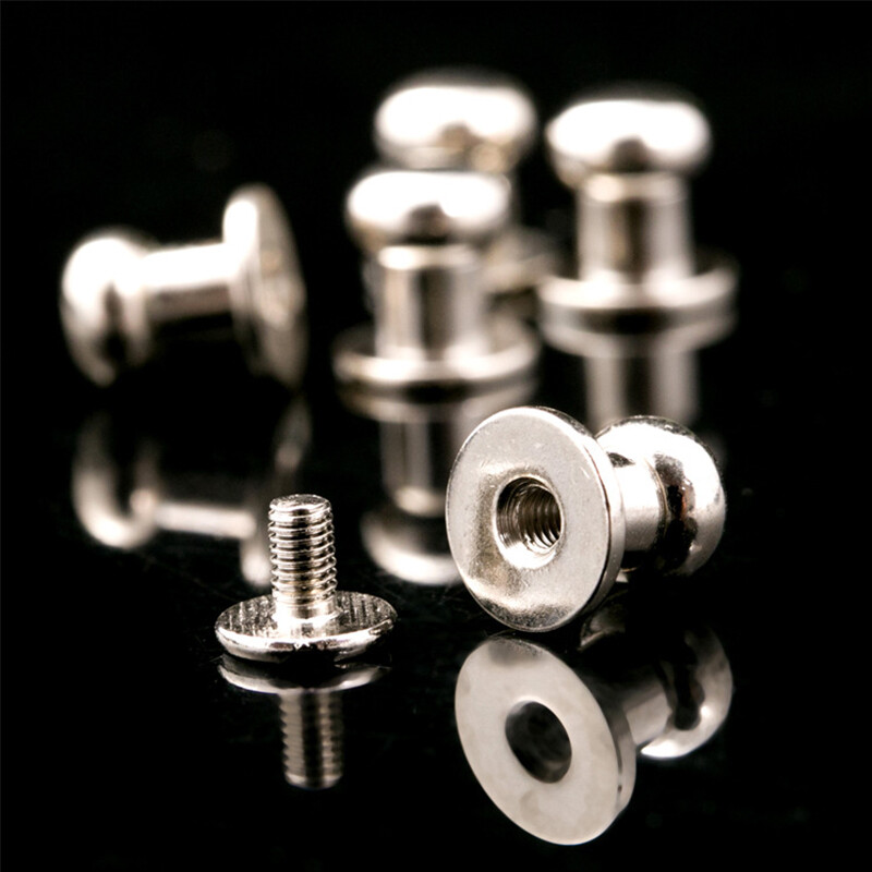 10Sets Metal Craft Brass Rivets Screws For Leather Studs Double Sided ...