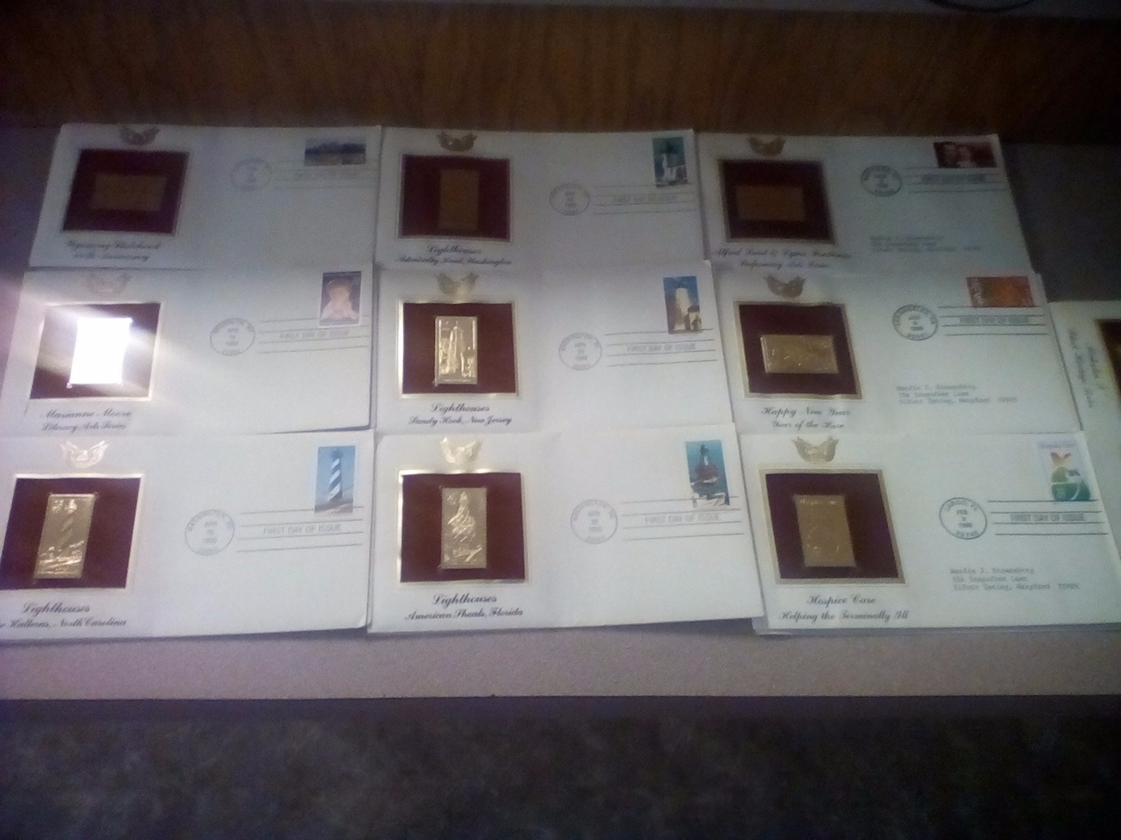 22 KT GOLD STAMPS Lot of 10 with info for each stamp | eBay