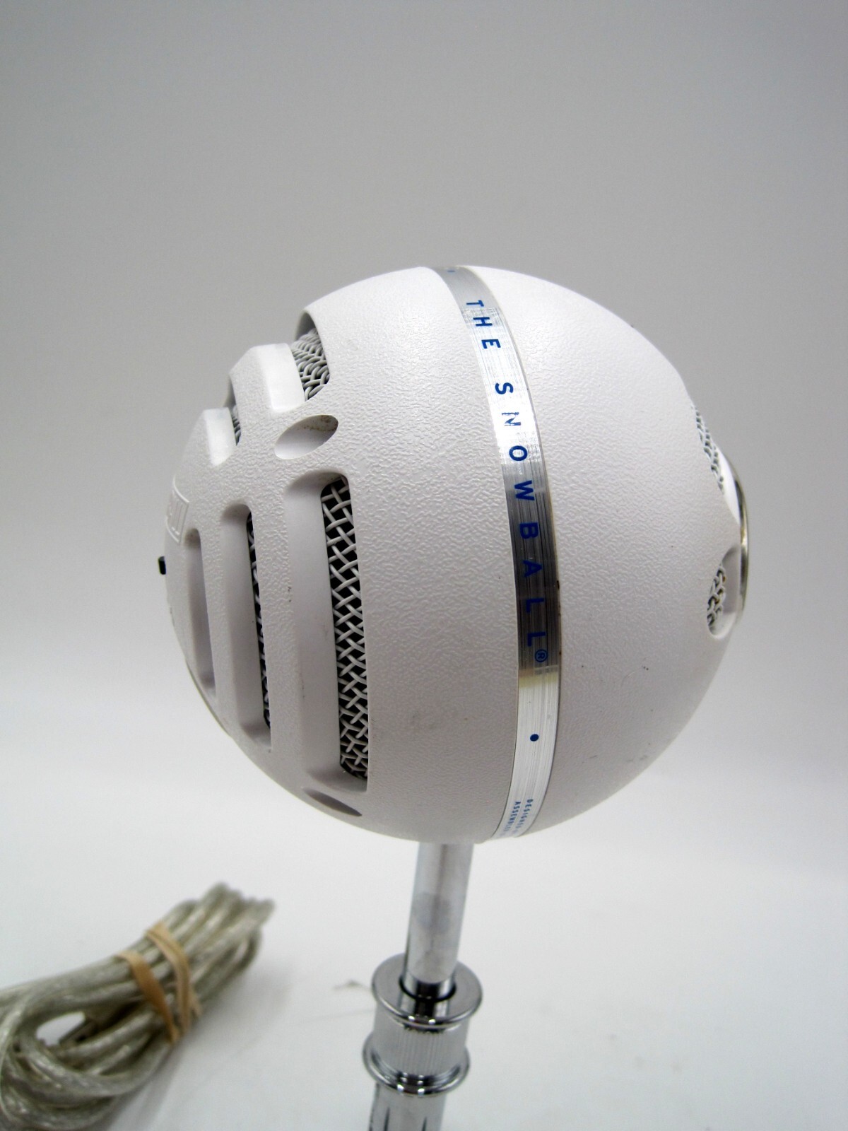 Blue Snowball iCE USB Condenser Microphone - White W/Stand & USB Cable ...