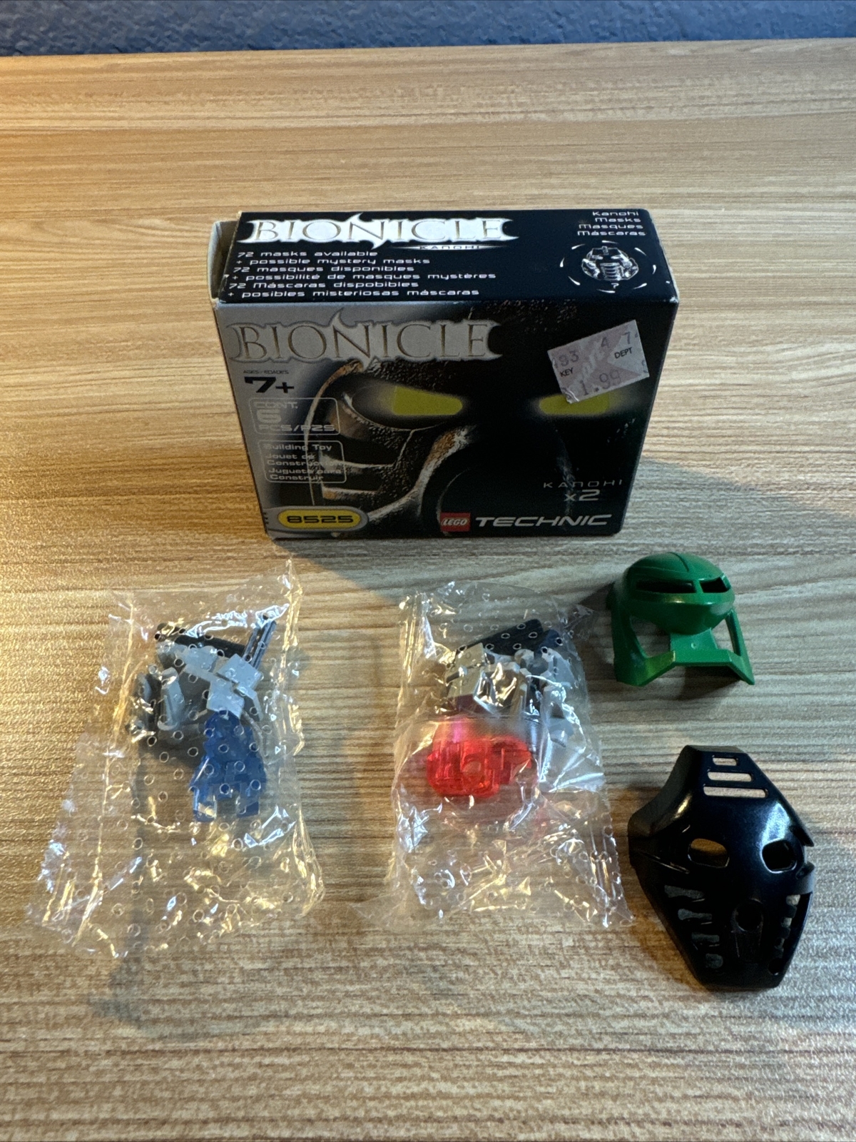 LEGO Bionicle - Kanohi Masks x2 (8525), 2001 - Open box sealed bags x2 ...
