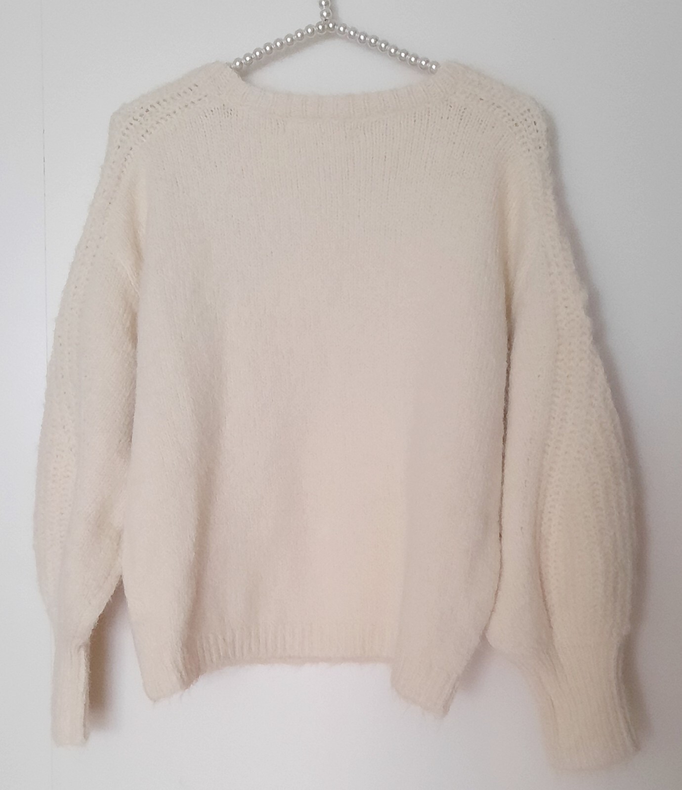 L/C Lizette Collection Cozy Beaded Sweater Pullover Beige Size M NWT | eBay