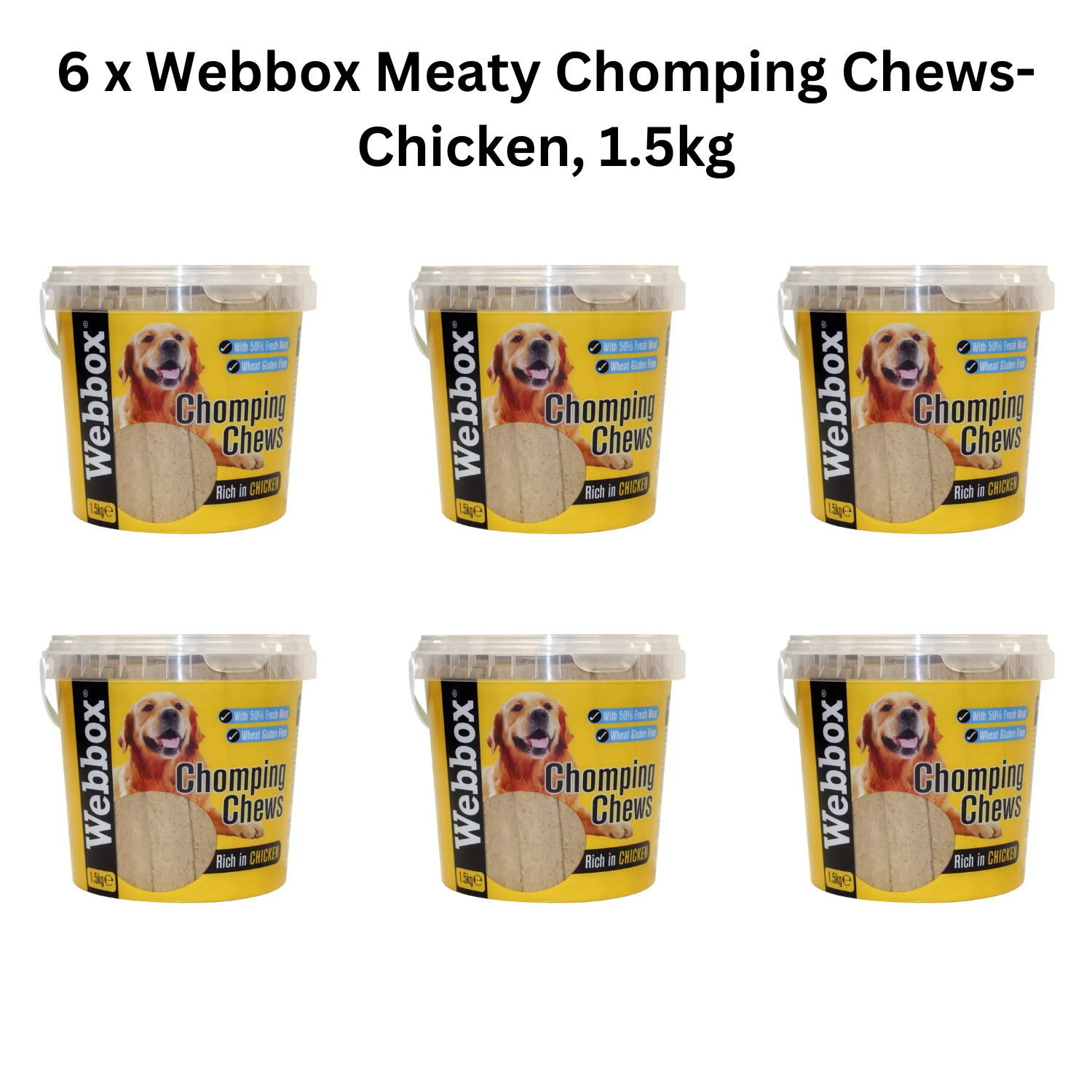 6 x Webbox Chomping Chews Chicken Dogs Treats 1.5kg | eBay UK