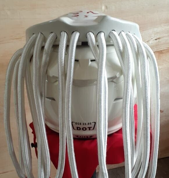 FREE SHIPPING AWESOME WHITE PLAIN SOLID PREDATOR HELMET FOR BIKER WITH ...