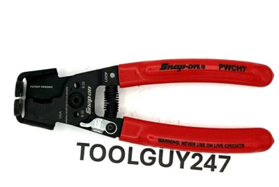SNAP ON TOOLS USA RED 7" Inline Wire Stripper/Cutter 10 AWG–20 AWG ...