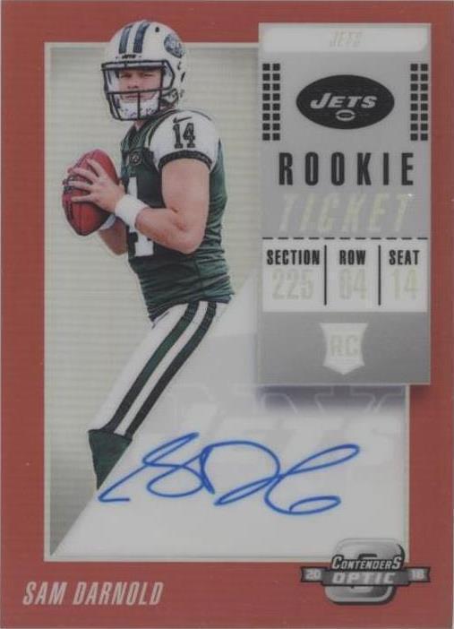 2018 Panini Contenders Optic - Rookie Ticket RPS Autographs Sam Darnold ...