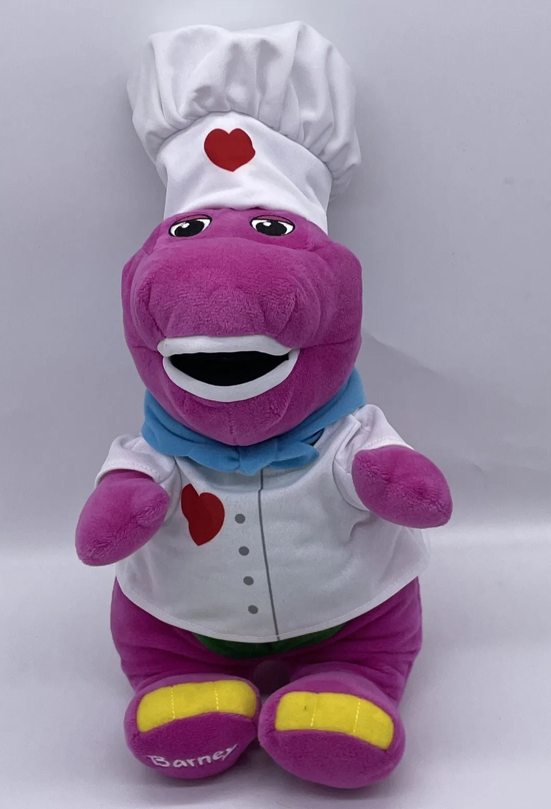 Fisher Price Barney The Dinosaur Plush 12" Chef Coat & Hat Cooking 2017 ...