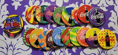 95-96 Pog Collection 18 Pieces Coca Cola Pogs & 1 Slammer Vintage Set ...