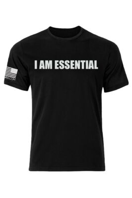 I Am Essential Info Wars Alex Jones Infowars Flag Black T Shirt Adult 3 ...