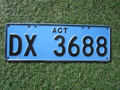 ACT Australia Diplomatic Corps licence Number Plate DX 3688 | eBay ...