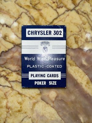 Vintage CHRYSLER 302 Poker Size Playing Cards - BRAND NEW SEALED | eBay