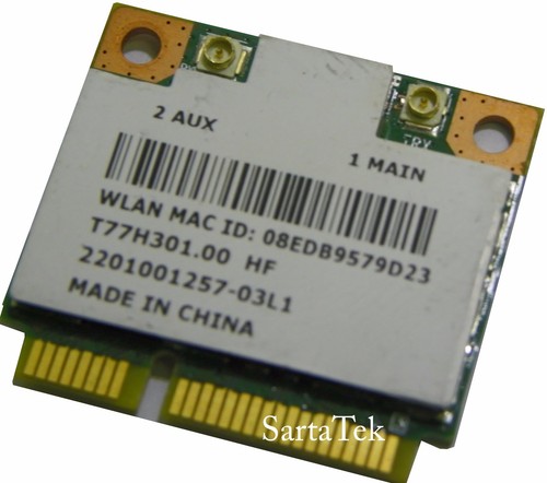 Atheros AR5B125 802.11 bgn WLAN WiFi Wireless PCIe Half T77H301.00 ...