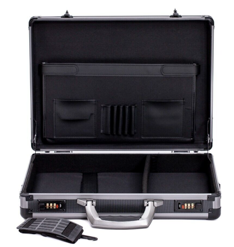 Pro Aluminium Executive Laptop Padded Briefcase Attache Case Black ...