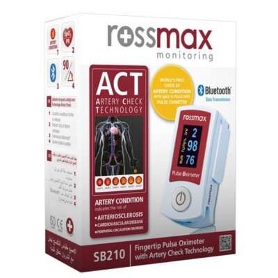 Rossmax Fingertip Pulse Oximeter with Artery Check Technology SB210BT ...