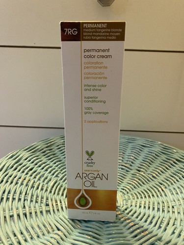One 'N Only Argan oil permanent color cream 7RG medium tangerine blonde ...