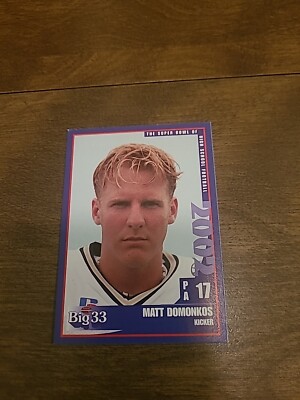 Nice 2002 Big 33 Football Classic Matt Domonkos Card | eBay