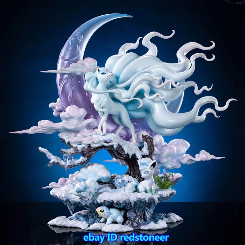 Moon Shaoow Studio Vulpix&Ninetales Statue Figure Sandshrew Resin Model ...