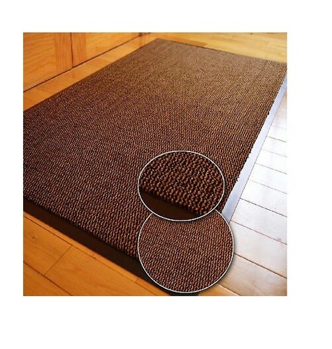 BROWN LARGE SIZE DOOR ENTRANCE BARRIER MATS HEAVY DUTY HARD RUBBER RUGS ...