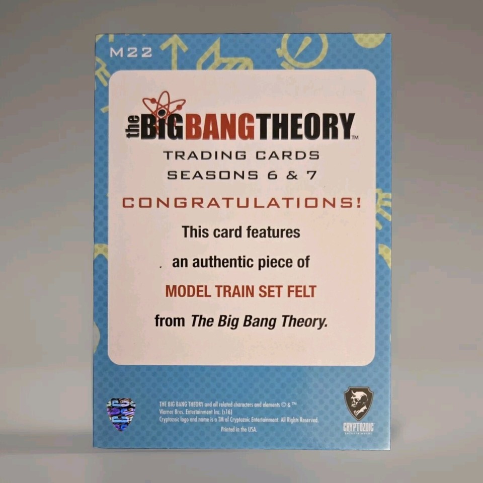 The Big Bang Theory Season 6 and 7 Prop Card | eBay