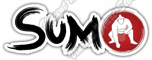 Sumo Overweight Fighter Martial Arts Japan Car Bumper Vinyl Sticker ...