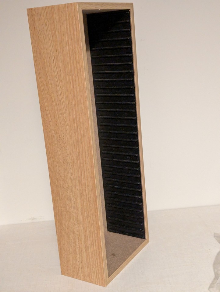 OAK Wood EFFECT MDF CD Rack Holds 30 CDs Media Storage 90s | eBay UK