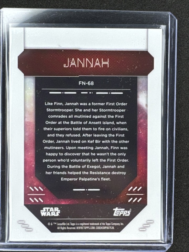 Star Wars Jannah 2023 Topps Finest Star Wars Green Refractors #FN68 ...