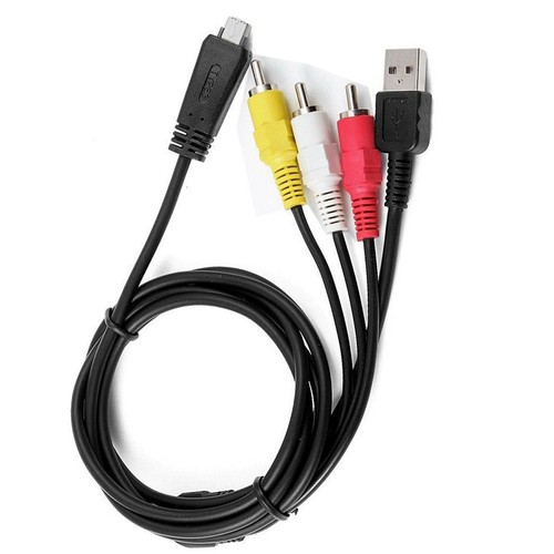 USB +A/V TV Cable Cord For Sony CyberShot DSC-HX9 V DSC-W360 DSC-TX66 V ...