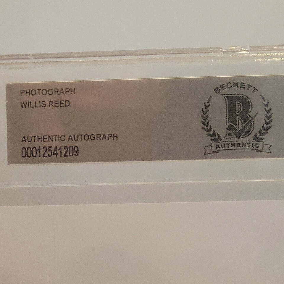 WILLIS REED AUTOGRAPHED SLABBED 8X10 PHOTOGRAPH BECKETT AUTHENTICATED ...