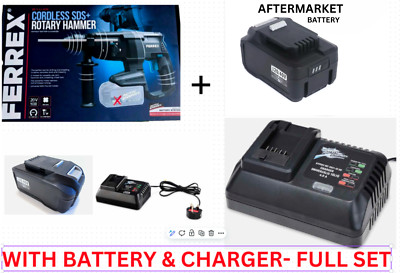 Ferrex 20V Cordless SDS plus Rotary Hammer Drill + 5Ah Battery ...