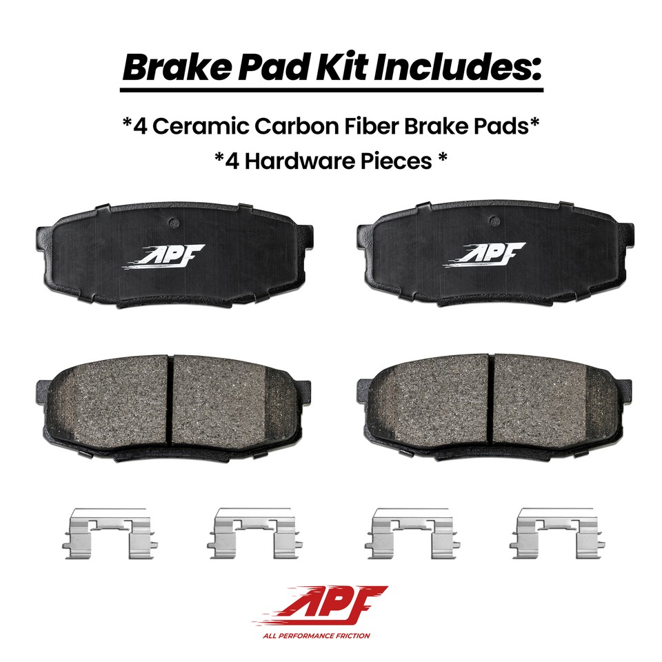 Front Ceramic Carbon Fiber Brake Pads for 2011-2019 Mitsubishi ...