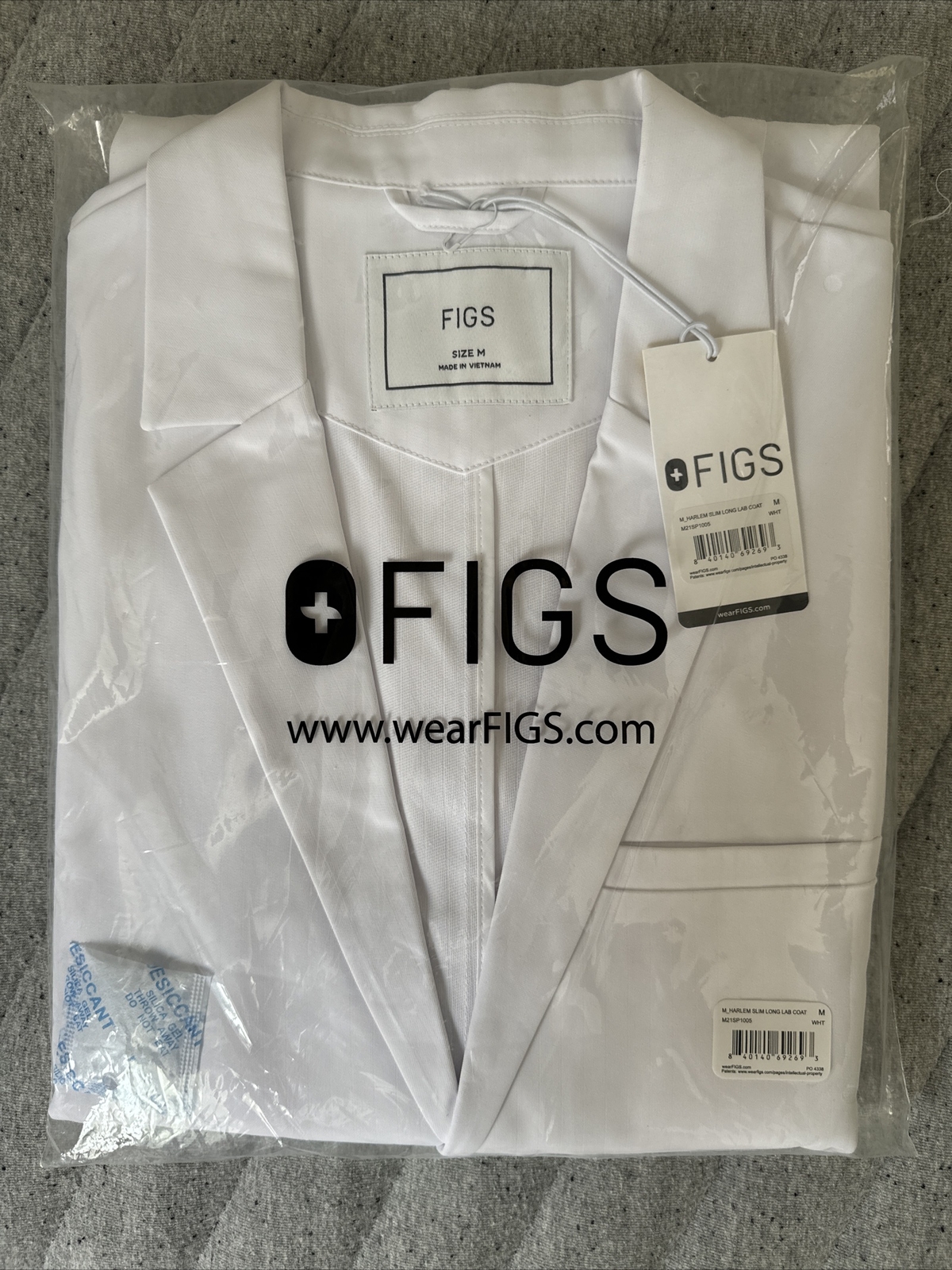 FIGS Men’s Harlem Slim Long White Lab Coat - Size Medium - NWT | eBay