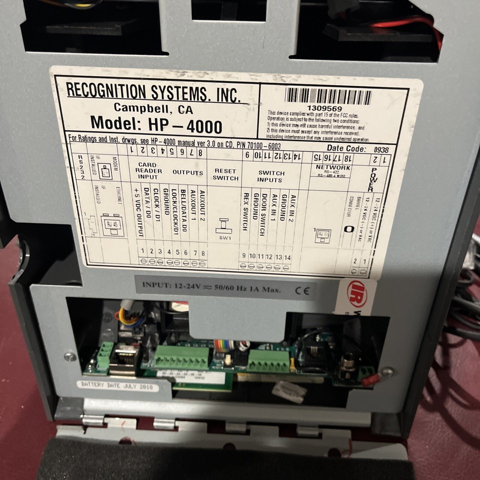 ADP Hand Punch Recognition Systems HP-4000A Biometric Employee Time ...