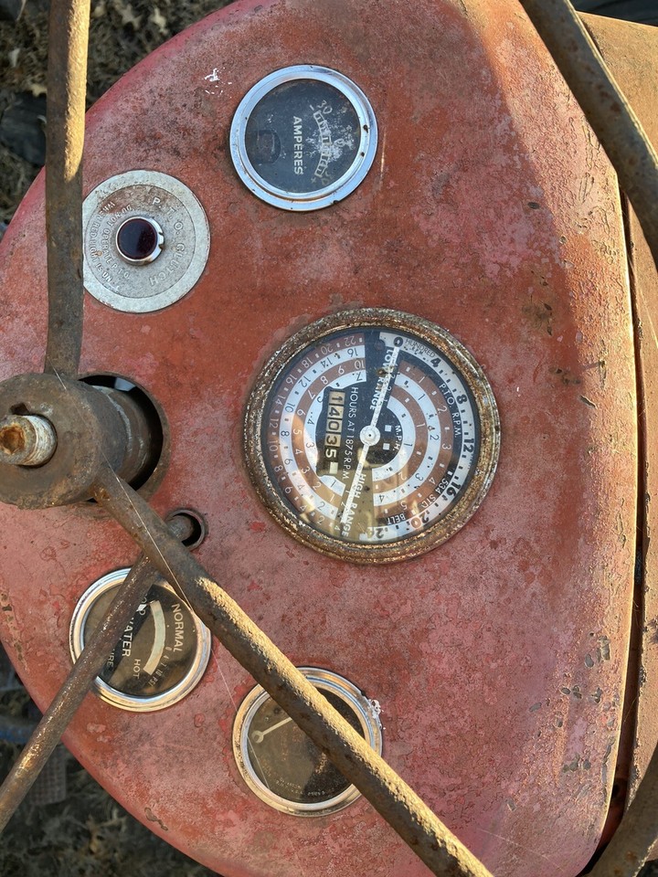 Massey Ferguson 85 gas tractor dash panel assembly w/ gauges tachometer ...