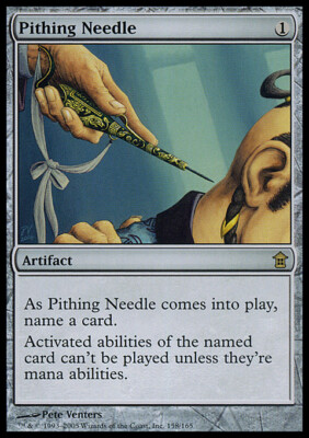 MTG Magic the Gathering Pithing Needle (158/170) Saviors of Kamigawa LP ...