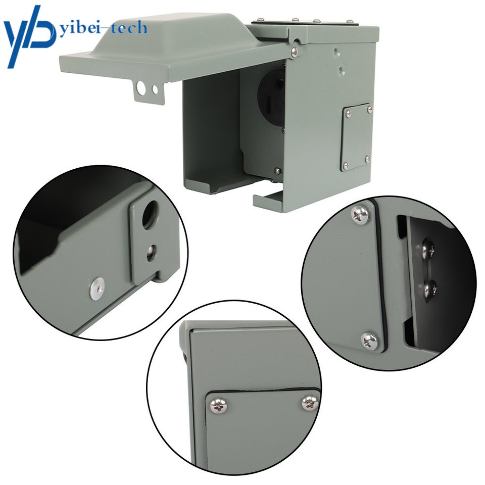 50 AMP RV Power Outlet Panel NEMA 6-50R Receptacle Electrical Power ...